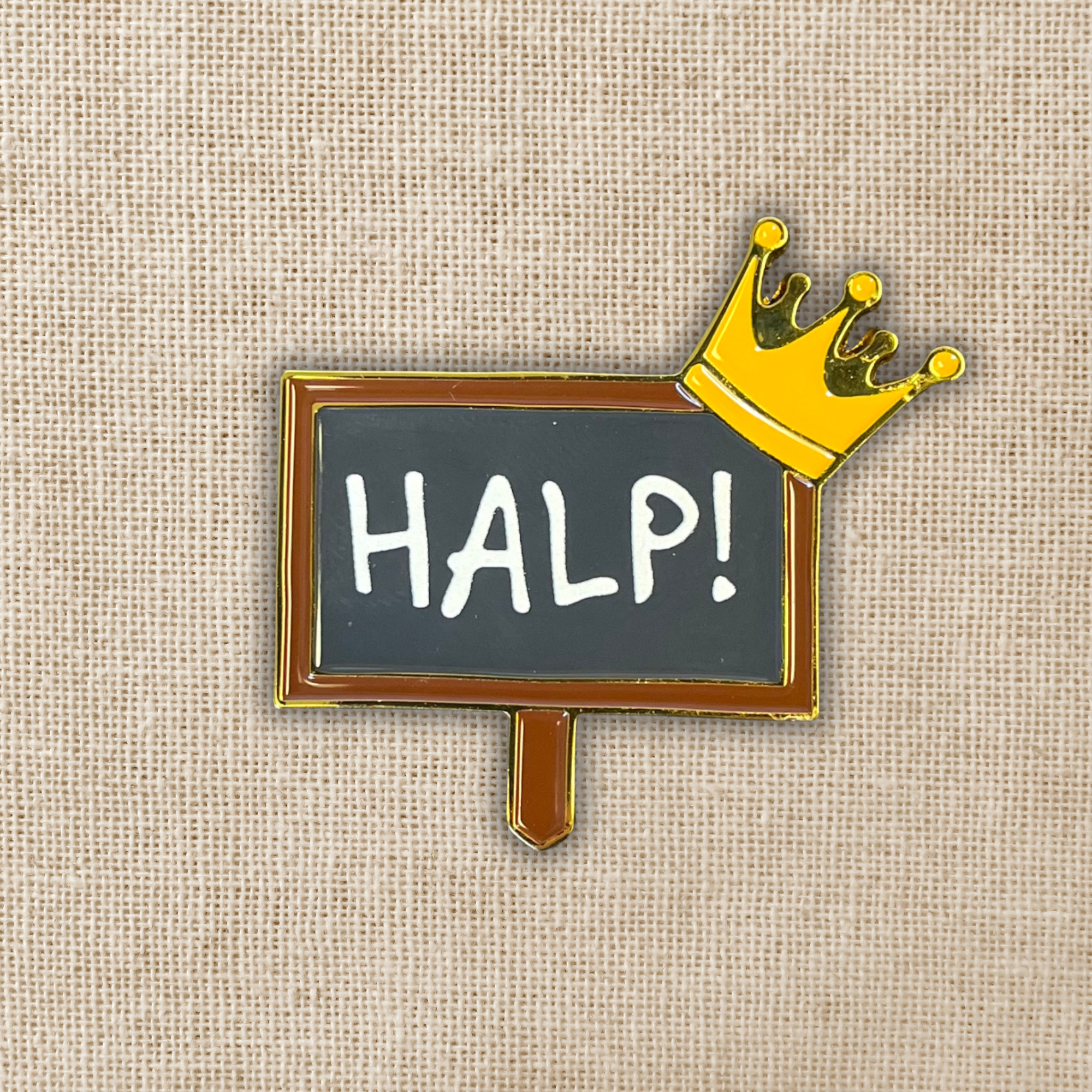Kingsley’s Halp Sign Enamel Pin | Assistant to the Villain – Cleary's ...